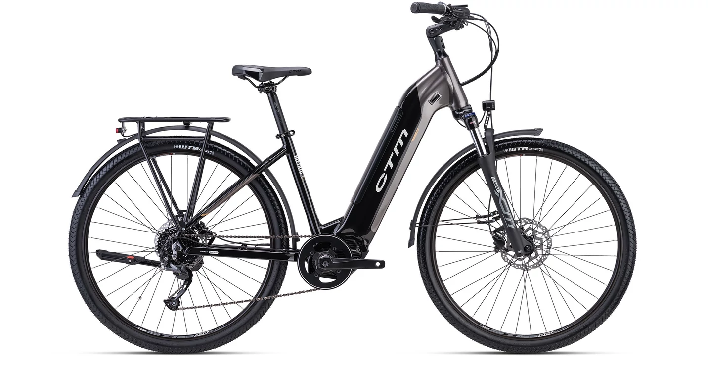 CTM Metric Lady 2.0 női E-bike fekete / gyöngyház szürkésbarna 16 ...