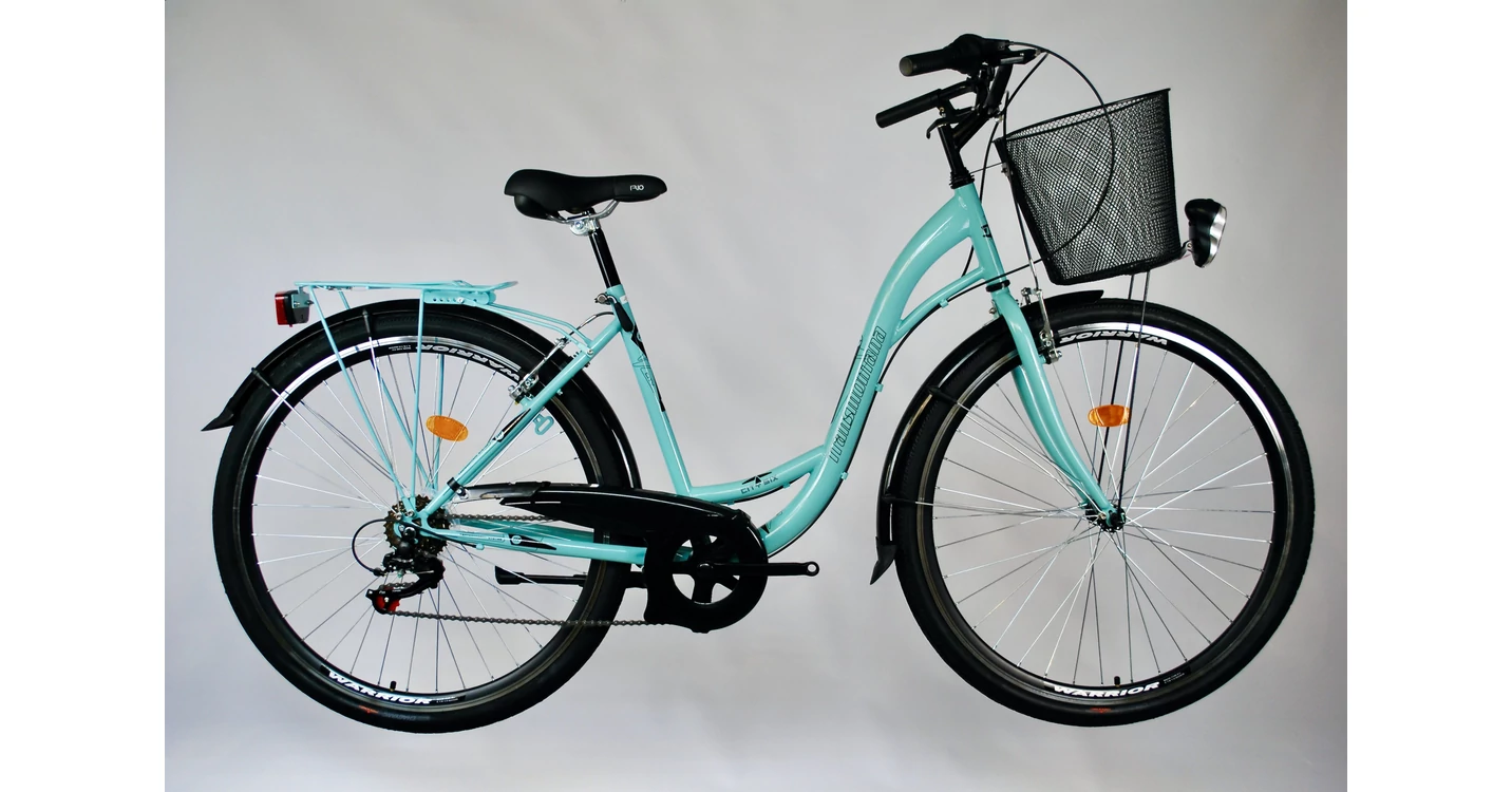 Trans Montana City 28 Acél 6 Sebességes Női City Kerékpár celeste ...