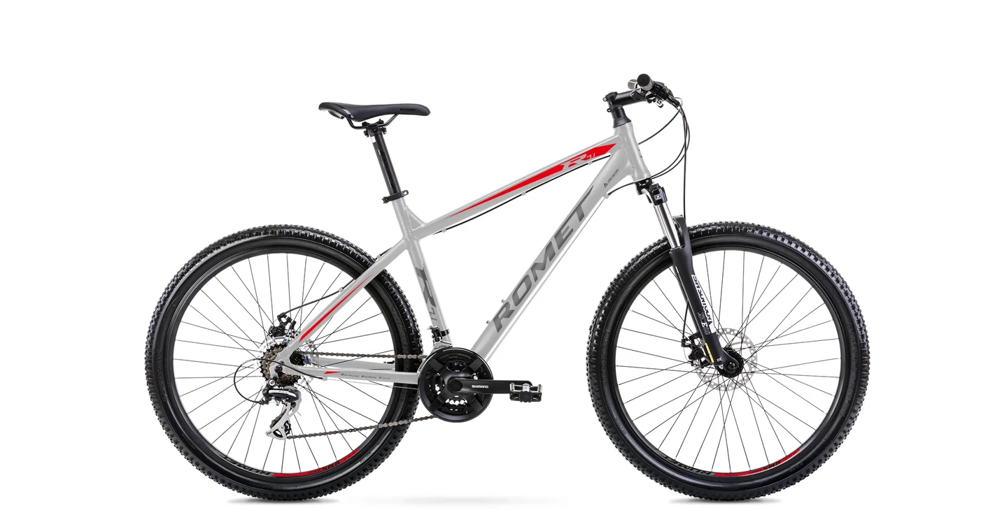 Romet Rambler R7.1 2024 férfi Mountain Bike ezüst-piros-grafit 19 L ...