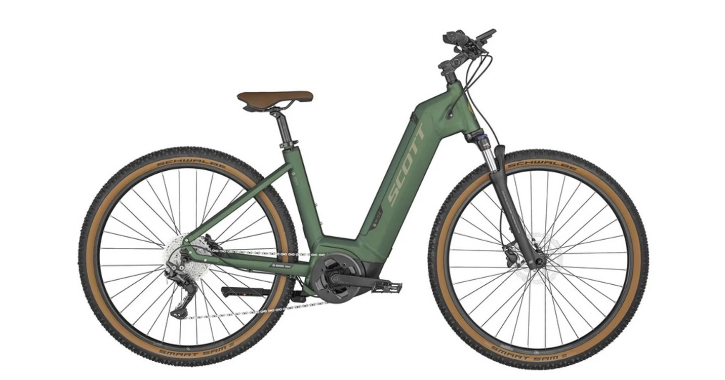 SCOTT Sub Cross eRIDE 10 unisex E-bike prism green-black-chrome M ...