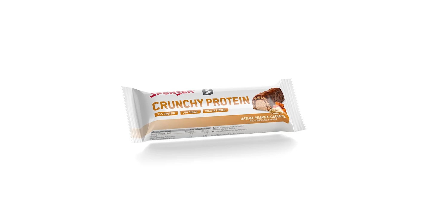 Sponser Crunchy Protein fehérjeszelet 50g csoki-mogyoró-karamell ...