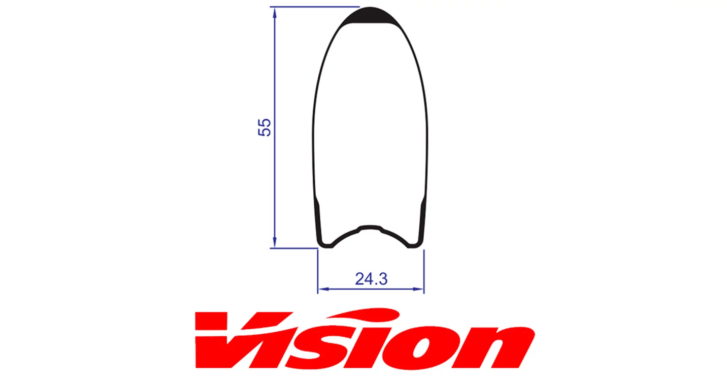 Vision Metron 55SL Tubular rear rim, 21 holes | Kerékpár Webshop ...