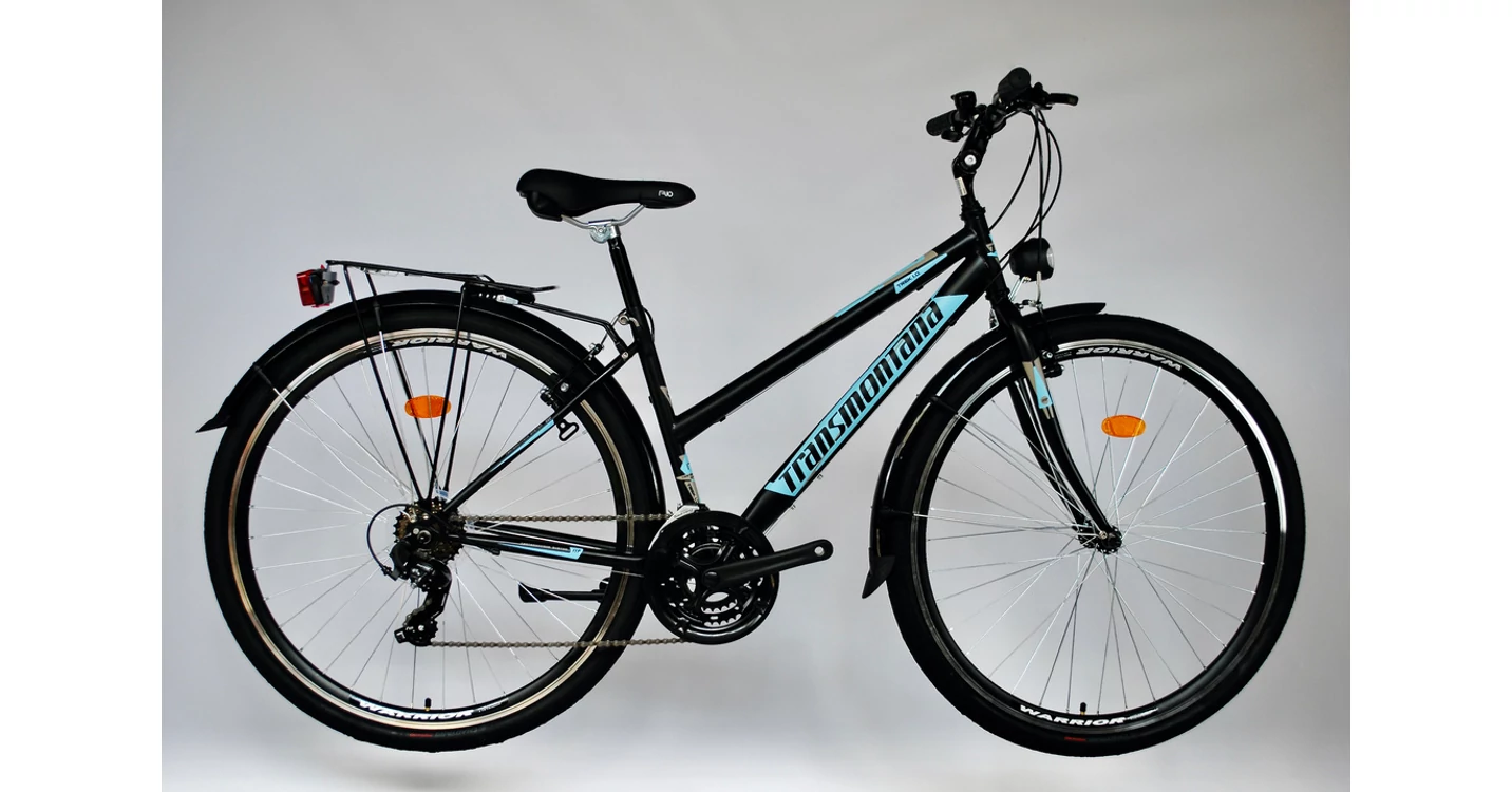 Trans Montana Trekking 1.0 acél női kerékpár fekete-kék 17 | Kerékpár Webshop | Akciós kerékpárok